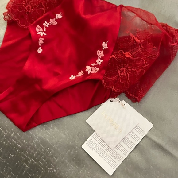 La Perla | Intimates & Sleepwear | Red Silk Satin La Perla Brief | Poshmark